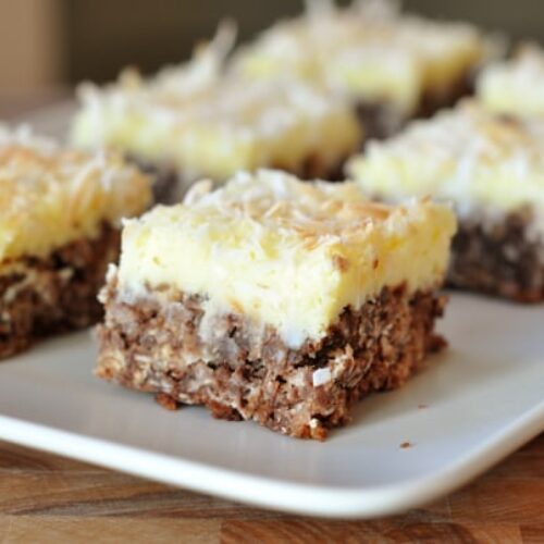 Chocolate Haystack Cream Cheese Squares - Mel's Kitchen Cafe