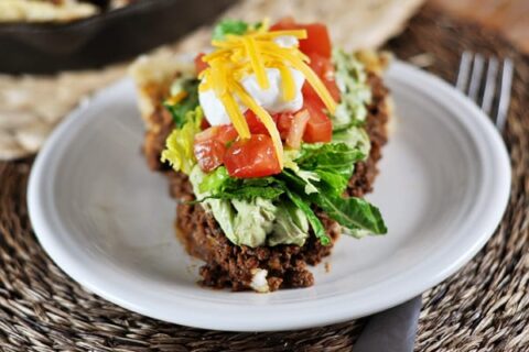 Floating Taco Bowls with Crazy Delicious Lime Dressing | Mel's Kitchen