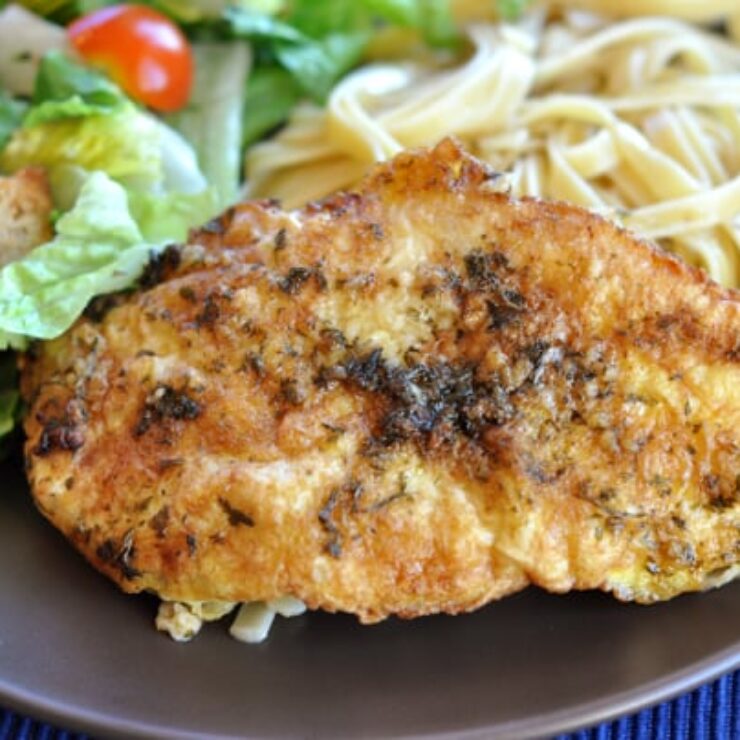 Breaded Garlic Chicken in Lemon-Butter Sauce - Mel's Kitchen Cafe