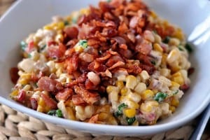 Creamy Confetti Corn with Bacon | Mel's Kitchen Cafe