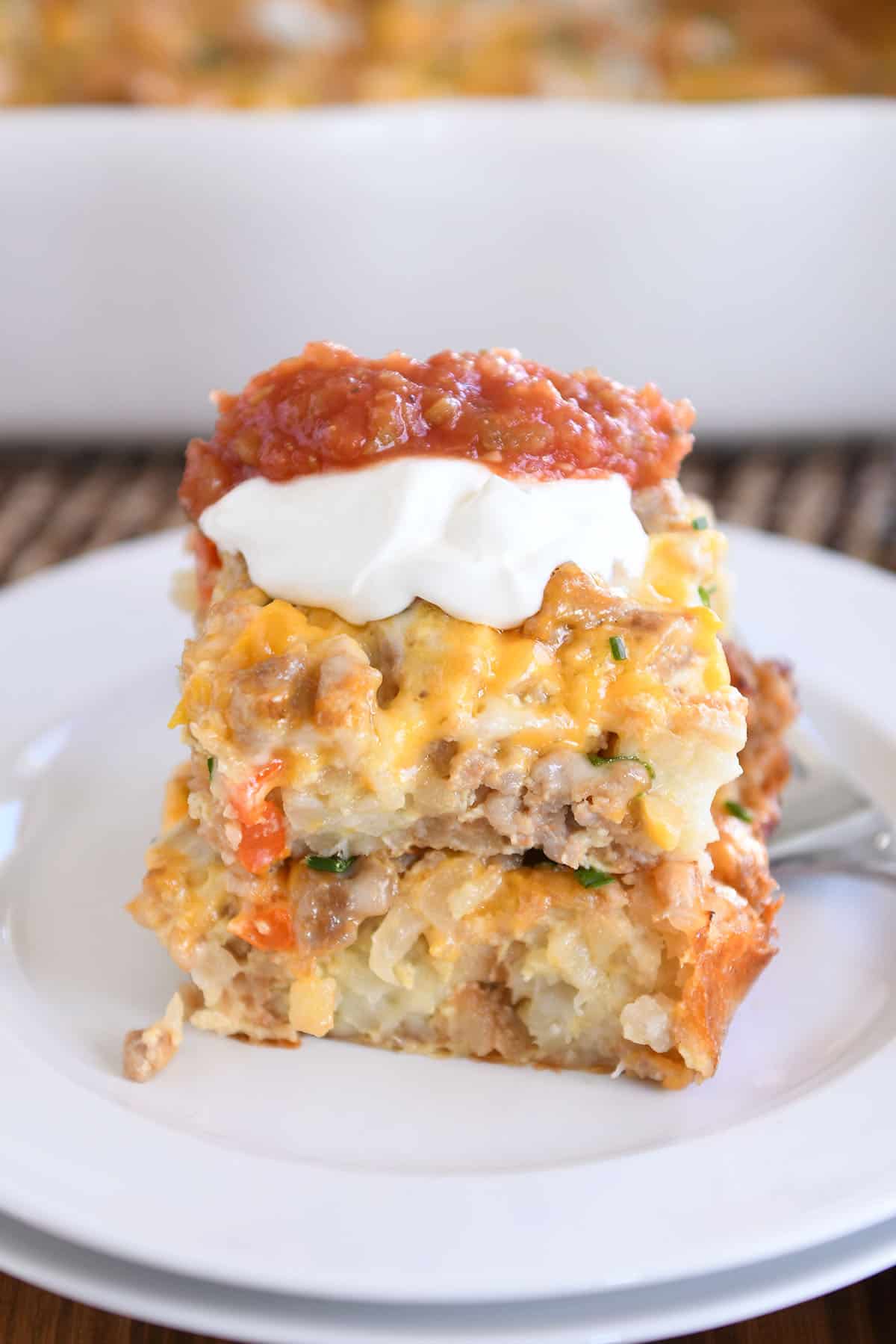 Make-Ahead Overnight Tater Tot Breakfast Casserole - Mel's Kitchen Cafe