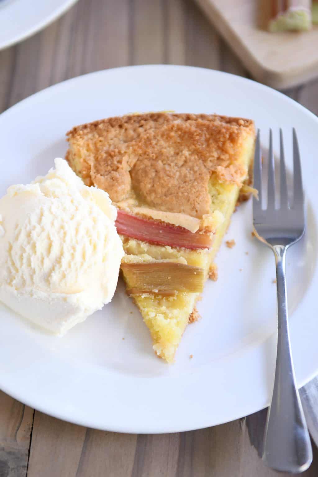Rhubarb Custard Cake Recipe | Mel's Kitchen Cafe