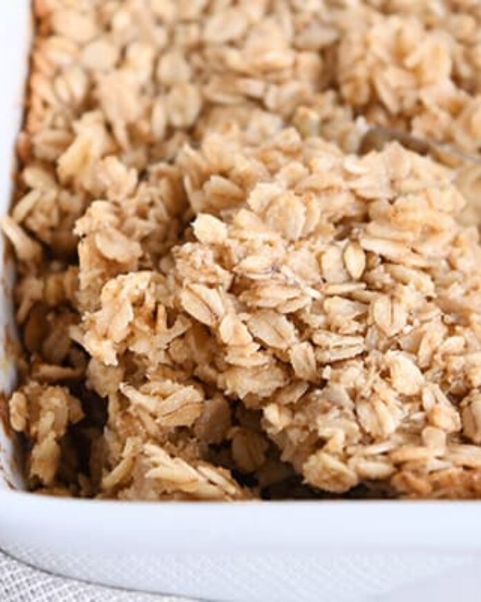 Easy Amish Baked Oatmeal {Overnight Option} - Mel's Kitchen Cafe