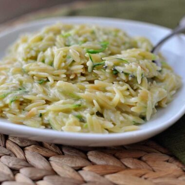 Toasted Orzo with Peas and Parmesan | Mel's Kitchen Cafe