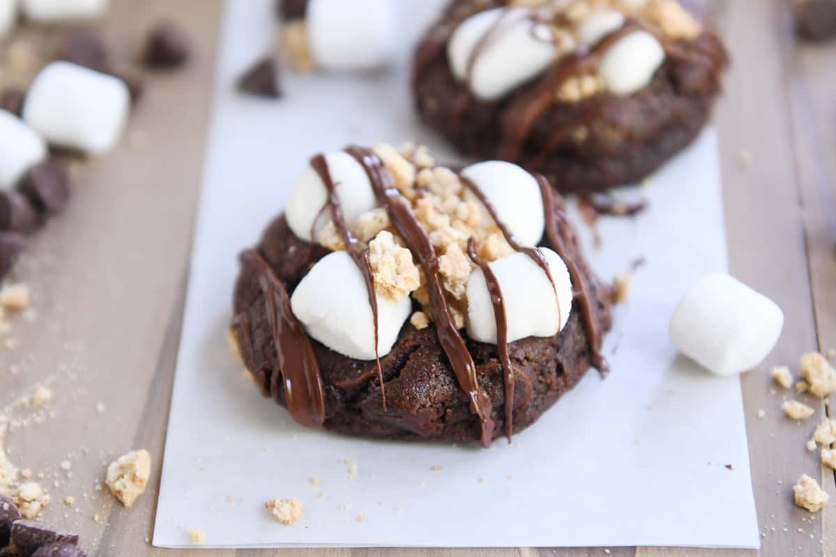 Double Chocolate S'Mores Cookies - Mel's Kitchen Cafe