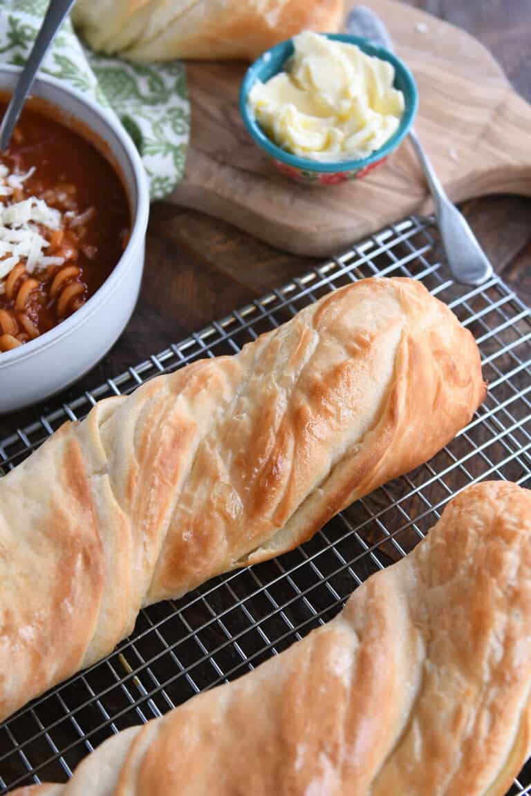 Easy Twisted Croissant French Bread - Mel's Kitchen Cafe