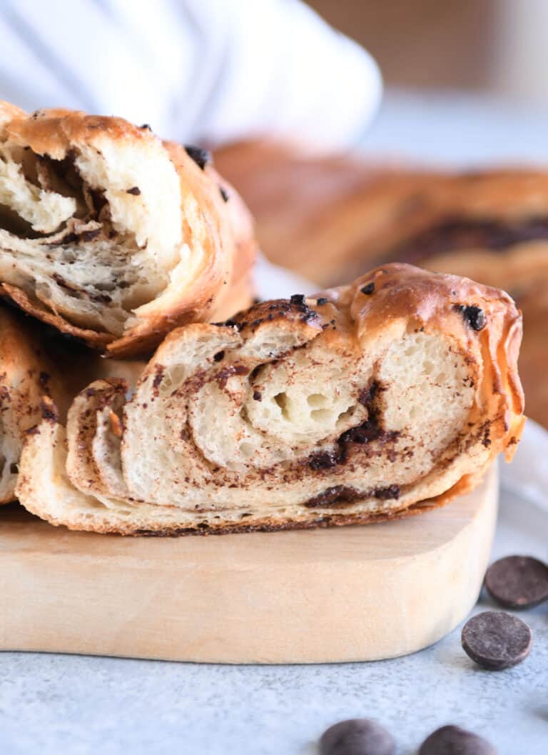 Easy Twisted Chocolate Croissant French Bread