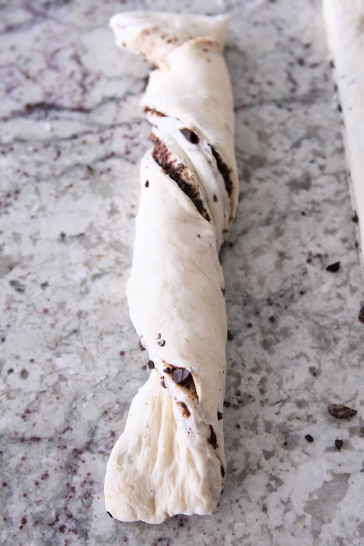 Easy Twisted Chocolate Croissant French Bread