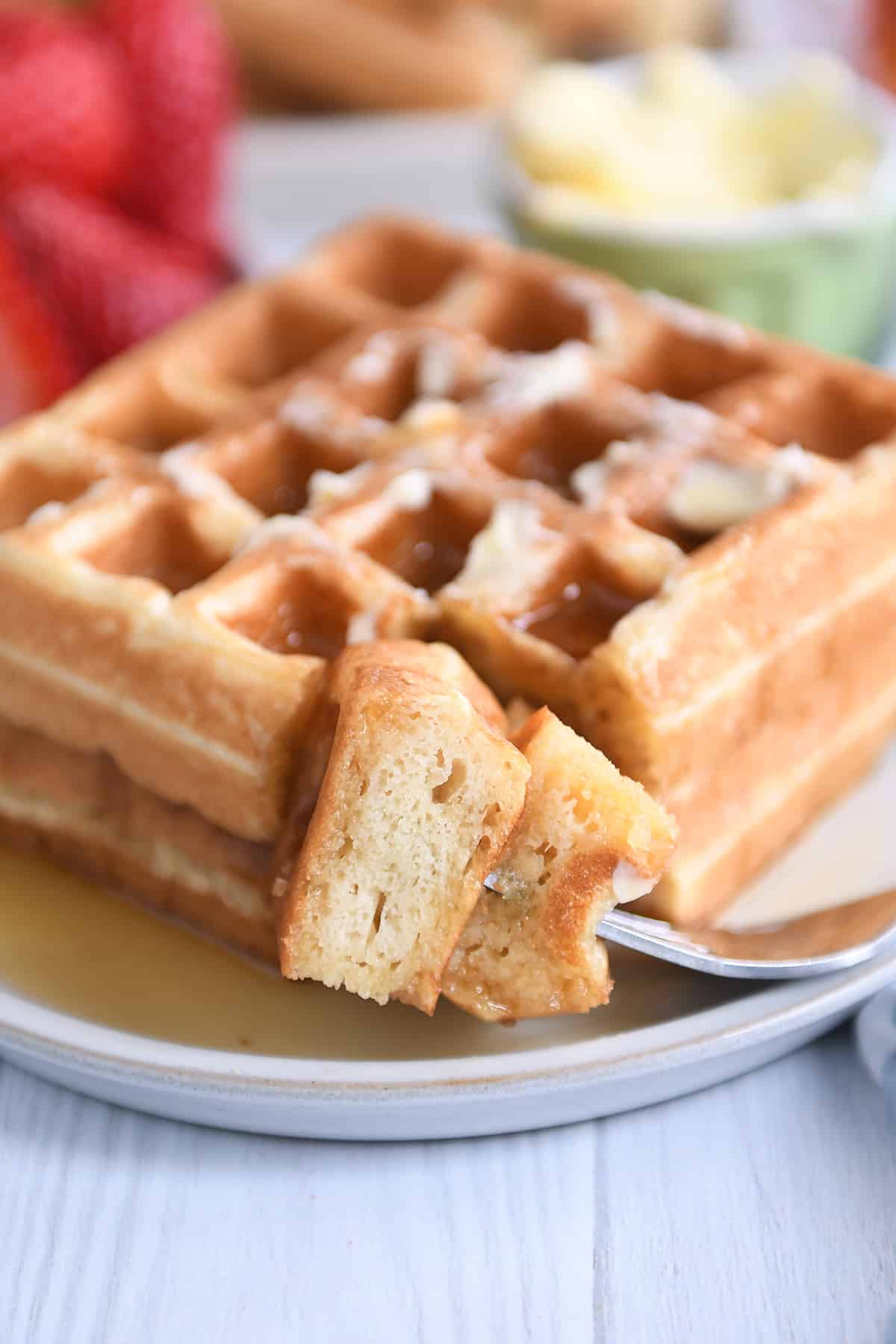 Quick Yeasted Waffles - Mel's Kitchen Cafe