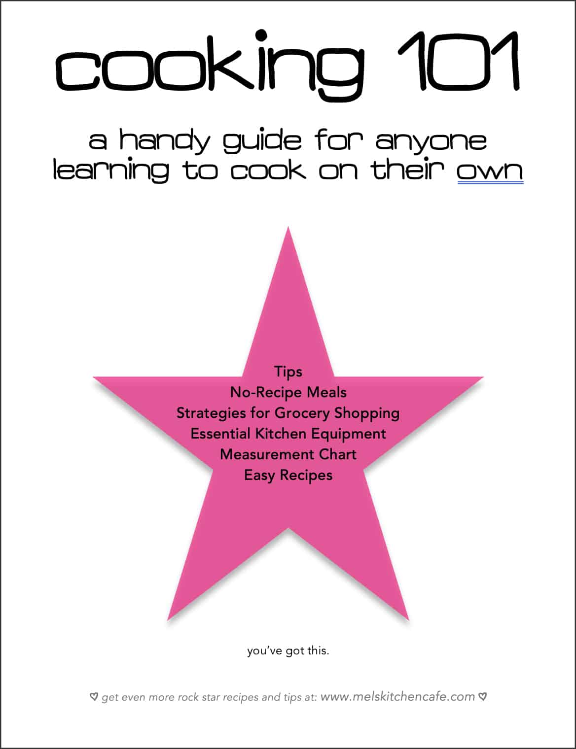 Free Printable Packet for Anyone Learning to Cook on Their Own