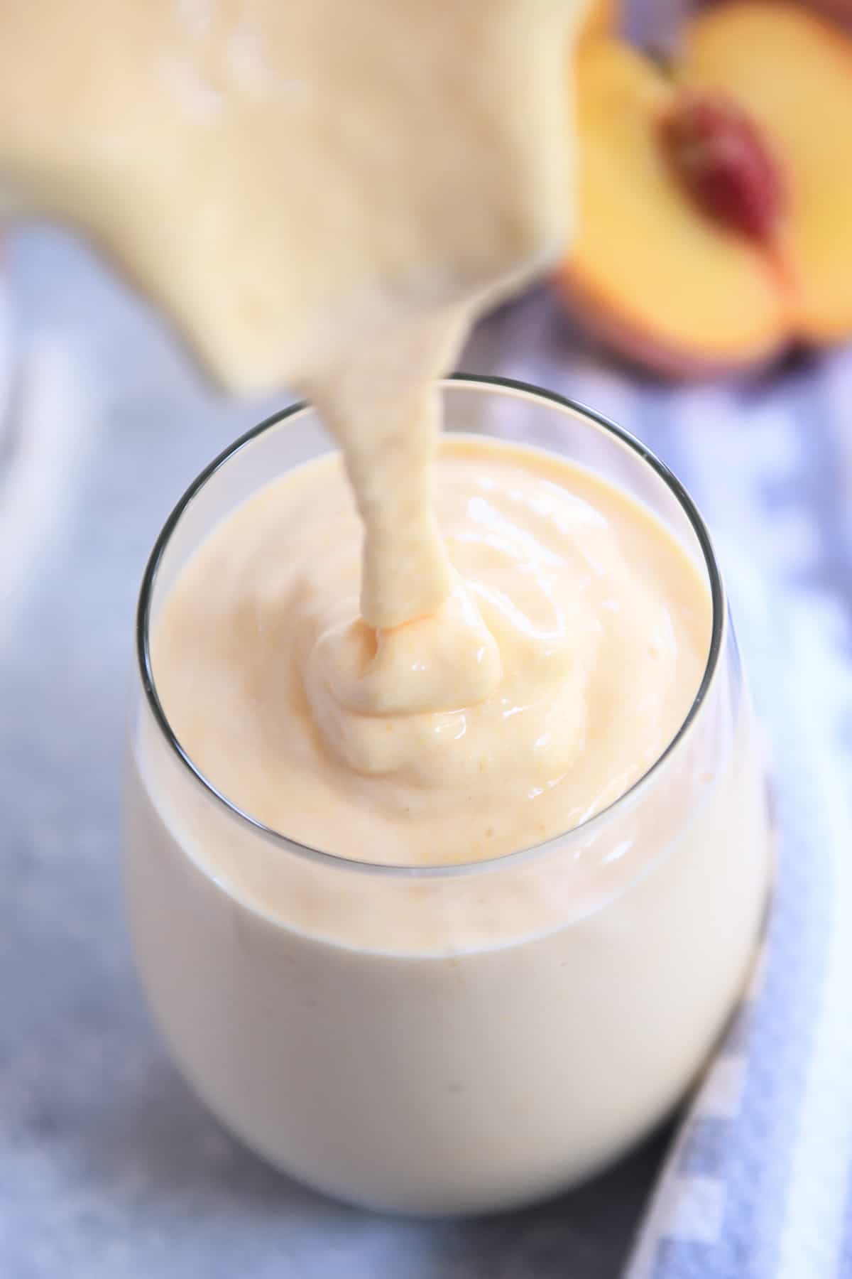 Sunrise Peach Orange Protein Smoothie - Mel's Kitchen Cafe