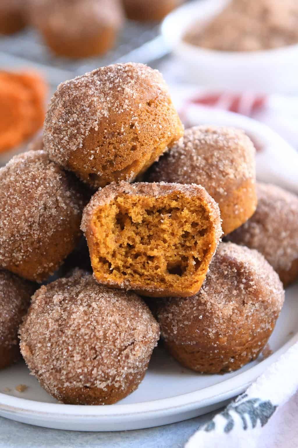 Mini Pumpkin Donut Muffins - Mel's Kitchen Cafe