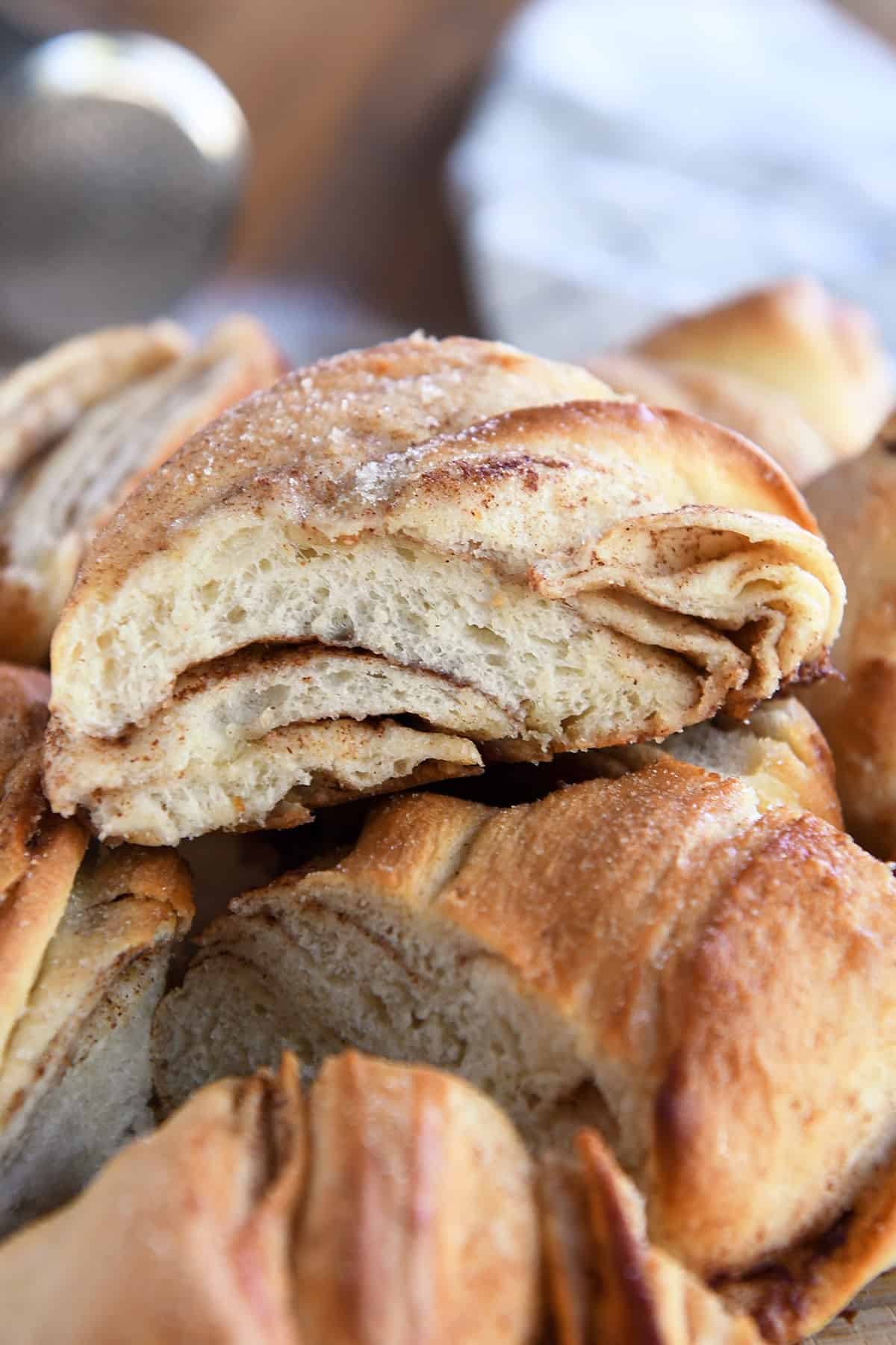 Cinnamon Sugar Twisted Croissant Bread - Mel's Kitchen Cafe
