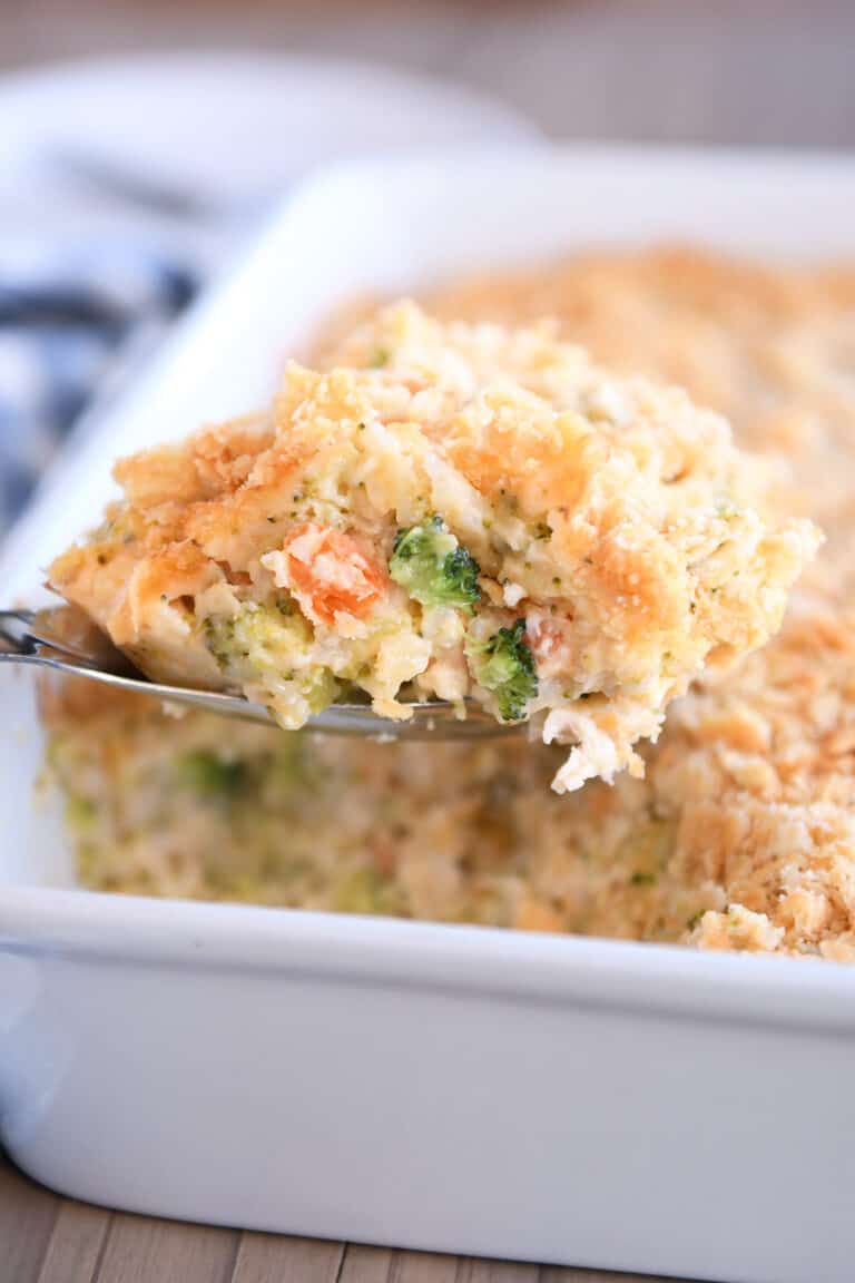 Cheesy Broccoli Chicken and Rice Casserole - Mel's Kitchen Cafe