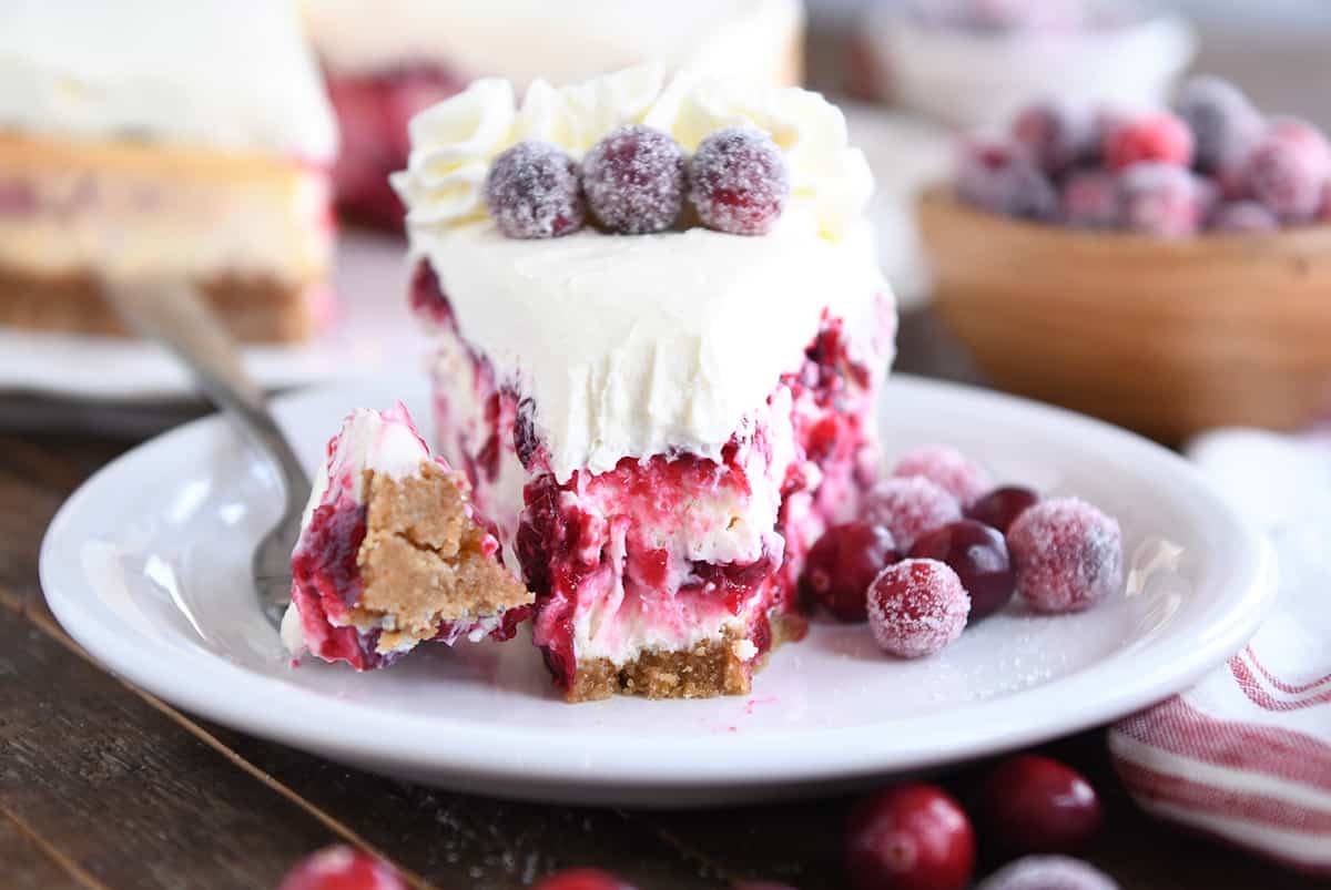 Cranberry White Chocolate Mousse Cheesecake - Mel's Kitchen Cafe
