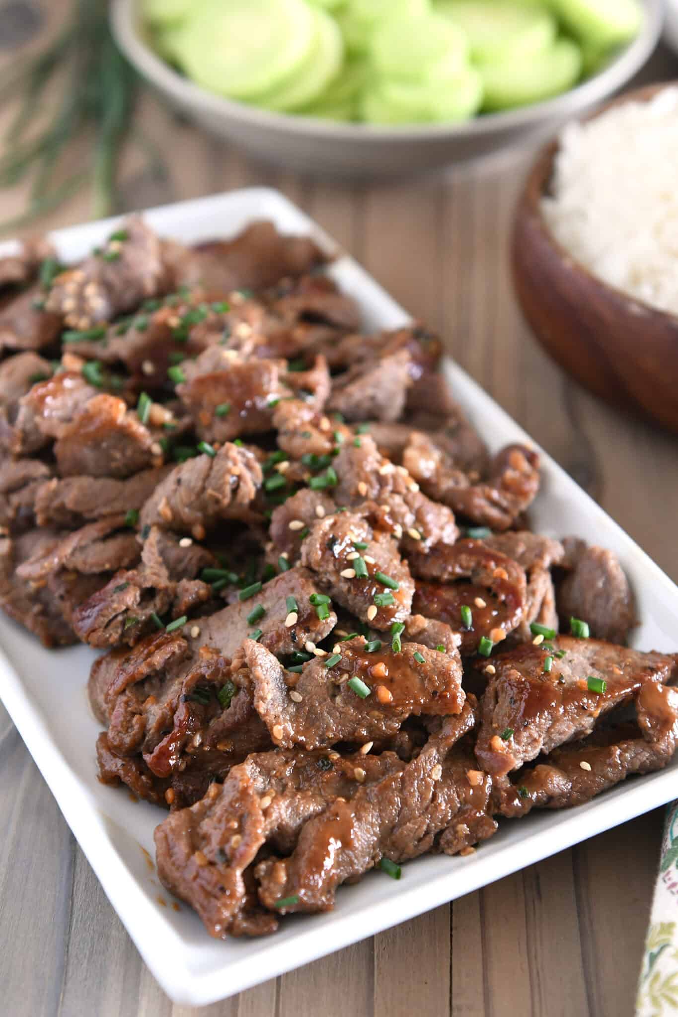 Easy Beef Bulgogi {Korean BBQ Beef} - Mel's Kitchen Cafe