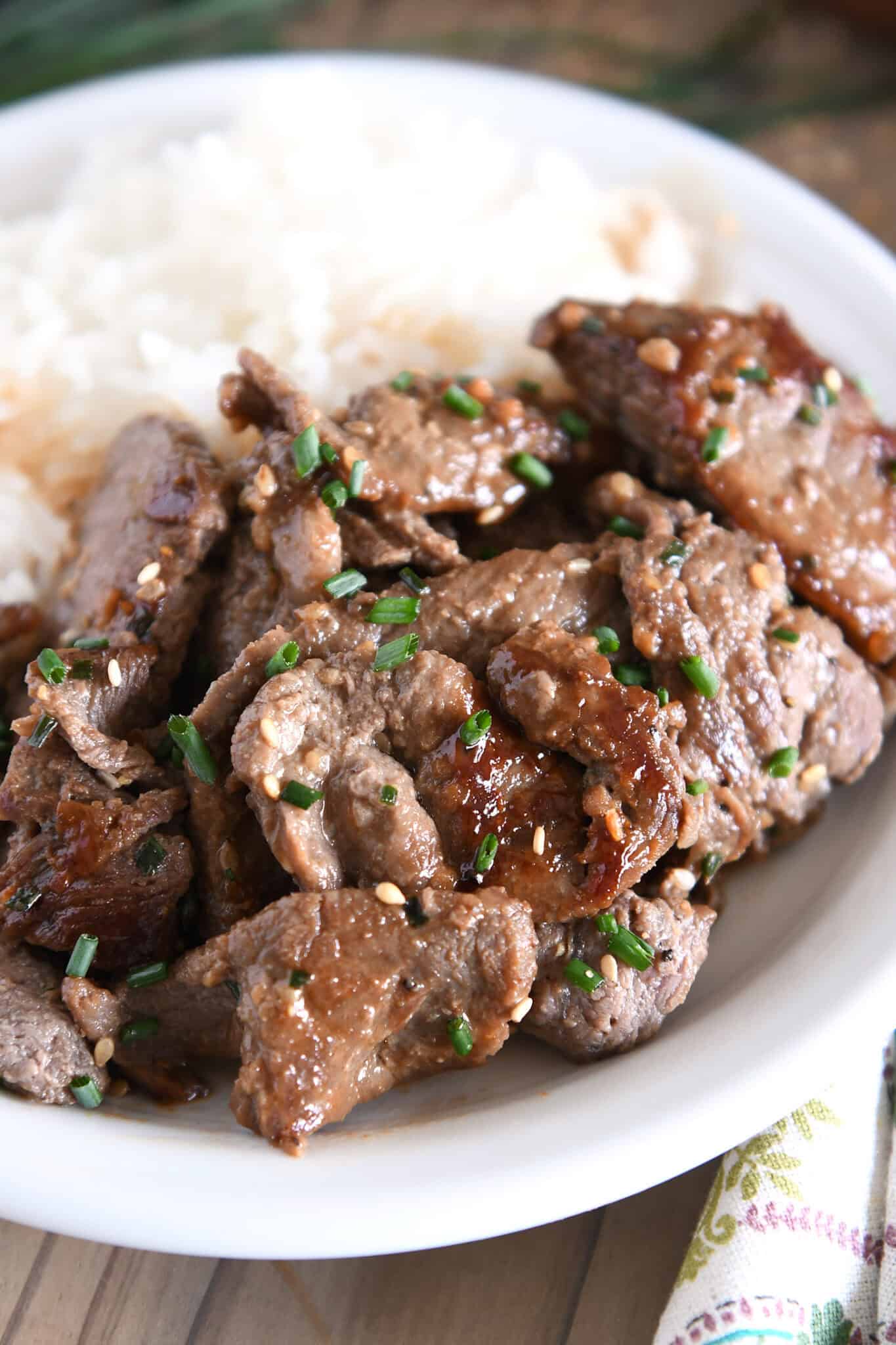 Easy Beef Bulgogi {Korean BBQ Beef} - Mel's Kitchen Cafe