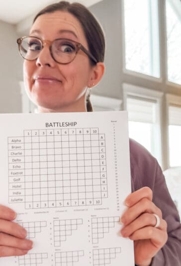 Paper Battleship Game - Mel's Kitchen Cafe