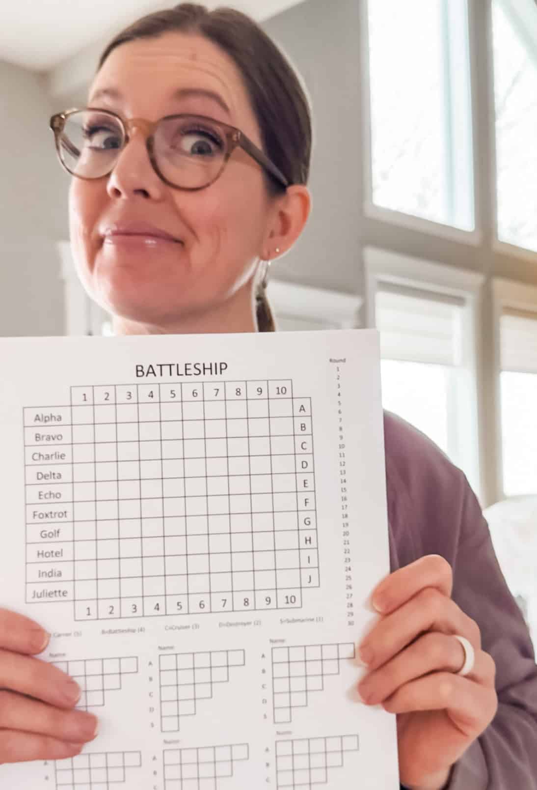 Paper Battleship Game - Mel's Kitchen Cafe