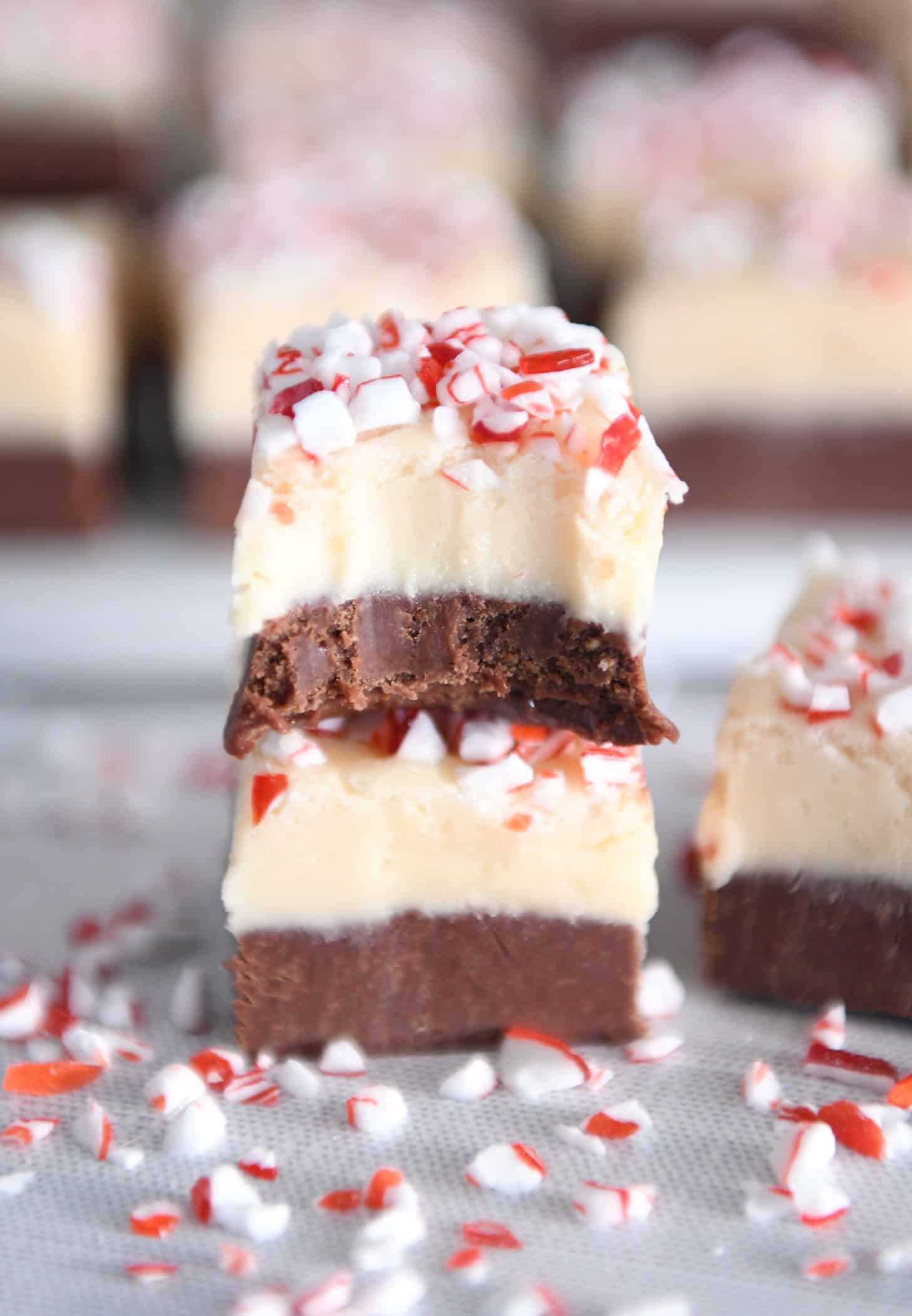 Peppermint Bark Fudge - Mel's Kitchen Cafe
