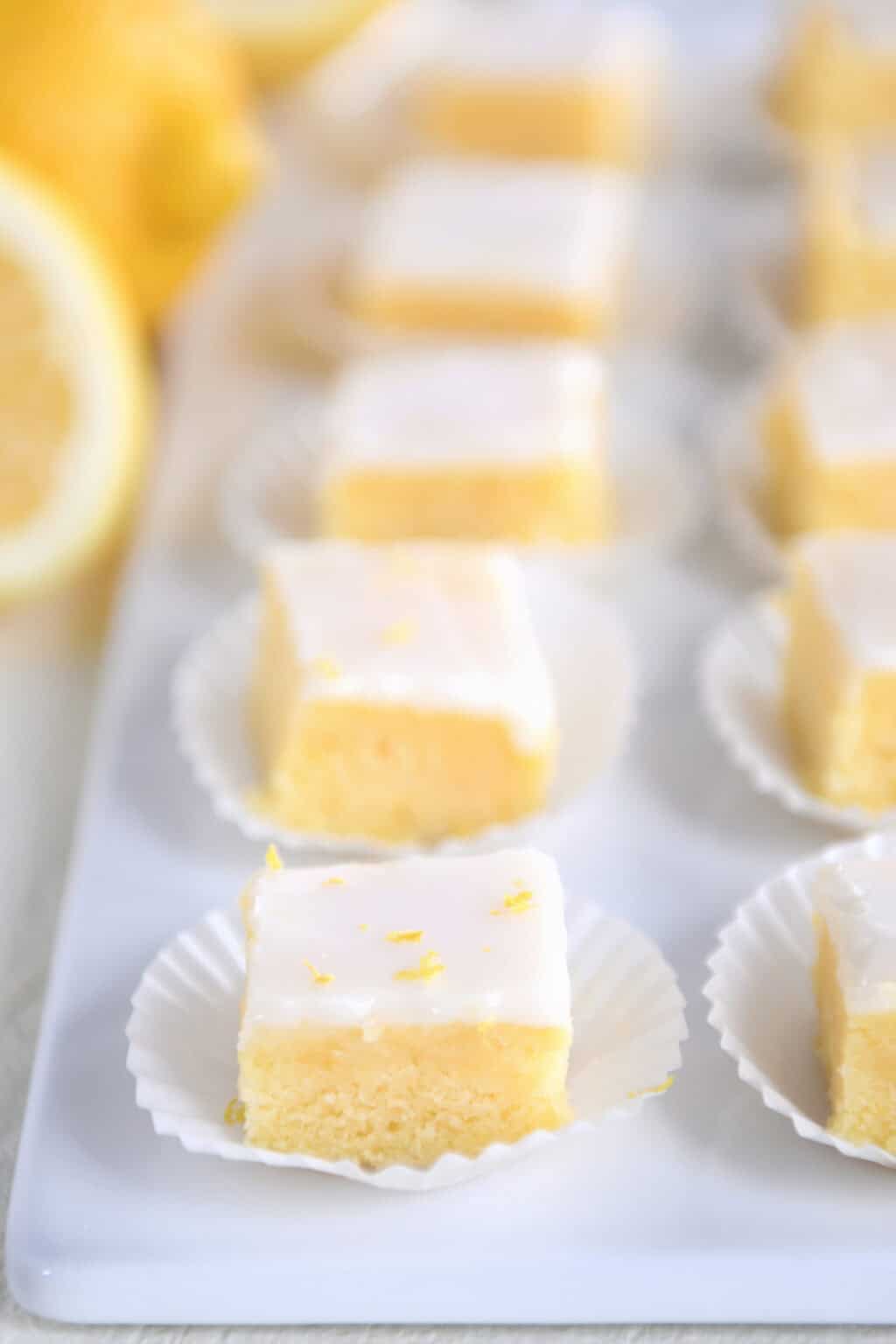 Lemony Lemon Brownie Bites
