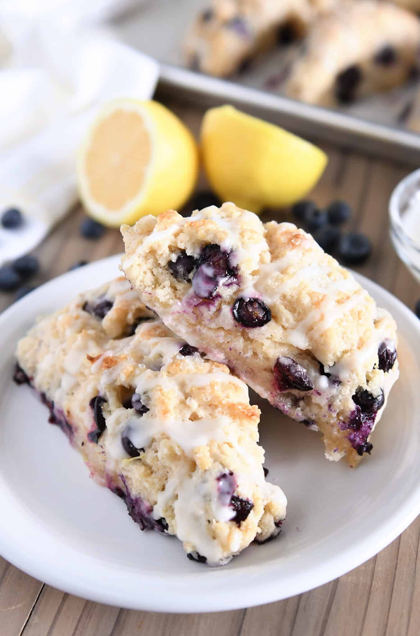 Amazing Lemon Blueberry Scones - Mel's Kitchen Cafe
