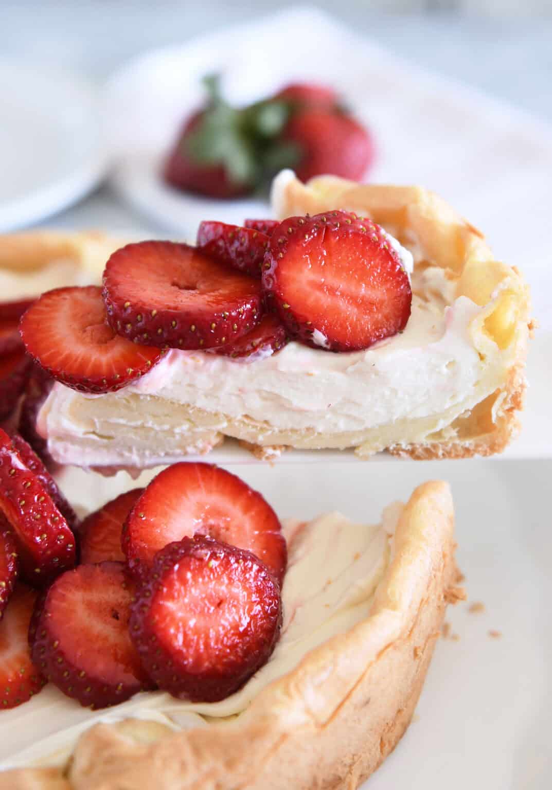 Strawberry Cream Puff Cake Recipe | Mel's Kitchen Cafe