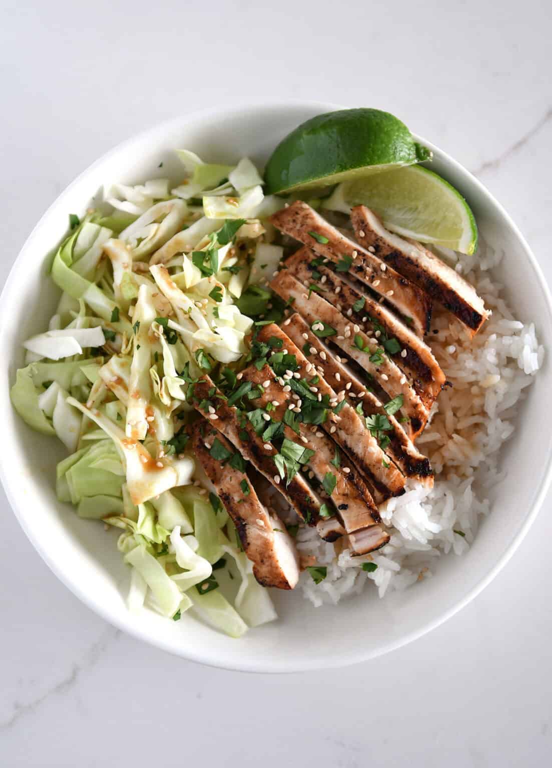 Sticky Honey Ginger Soy Chicken Bowls - Mel's Kitchen Cafe