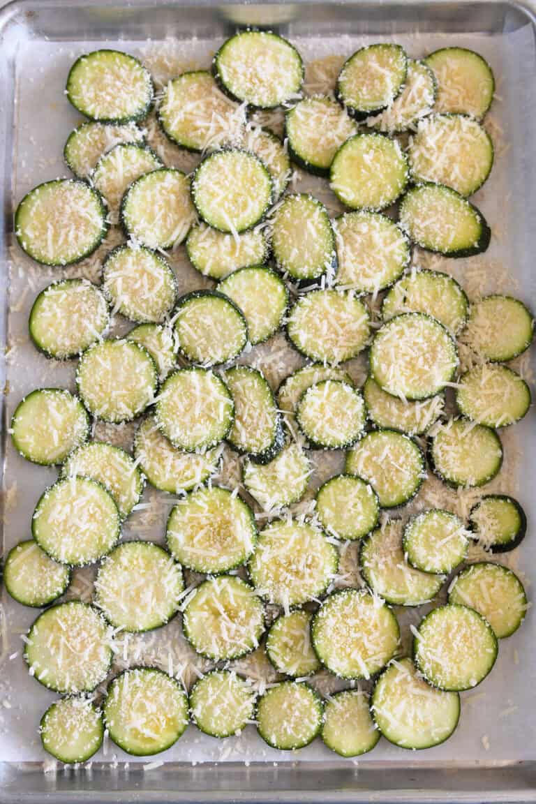 Quick and Easy Baked Parmesan Zucchini Rounds - Mel's Kitchen Cafe