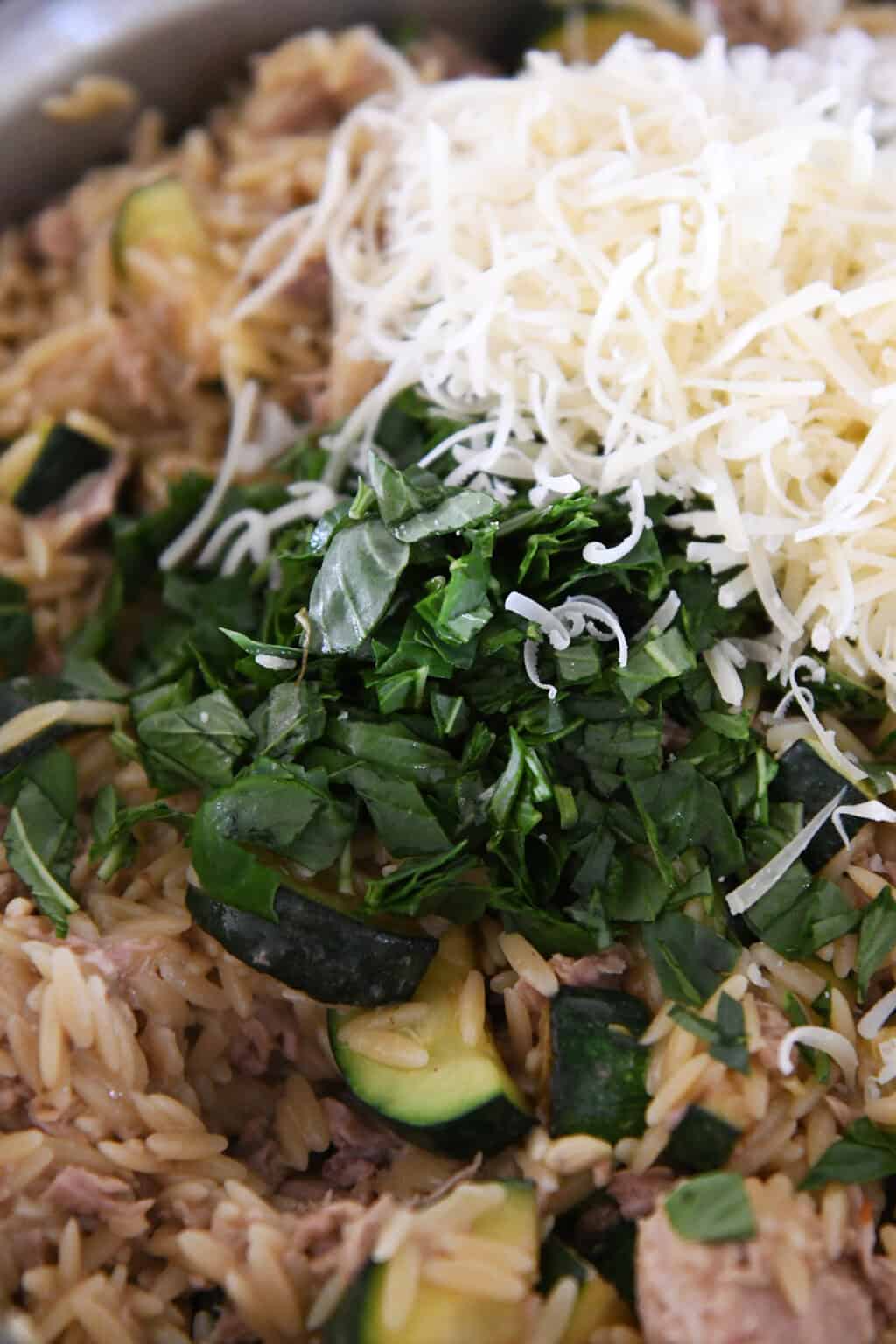 One Pan Orzo with Tuna and Zucchini - Mel's Kitchen Cafe