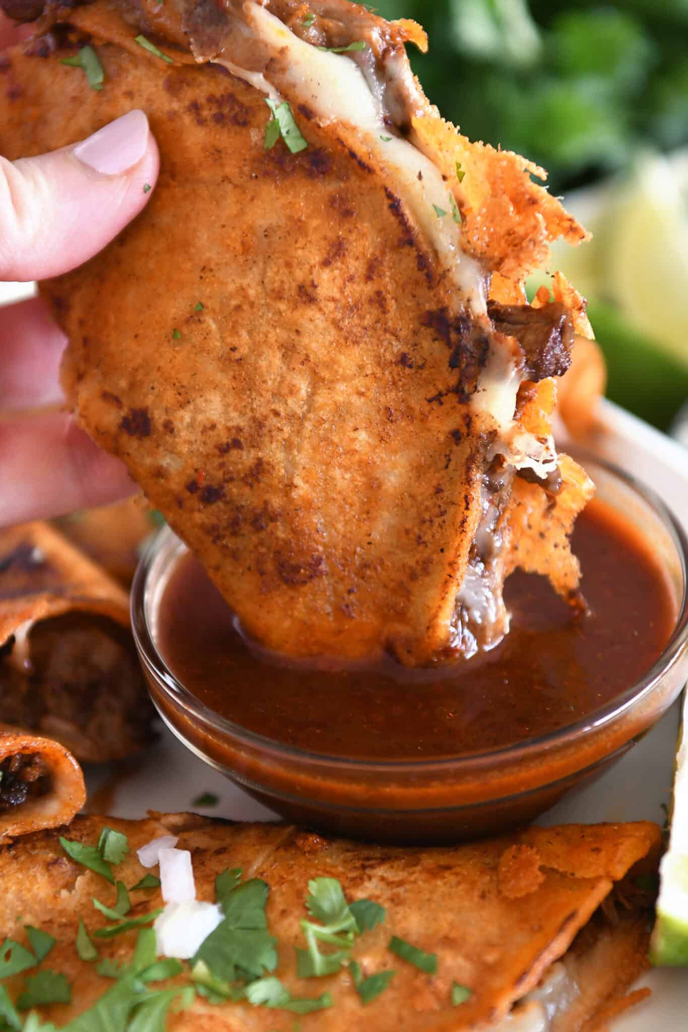 Slow Cooker Birria Tacos - Mel's Kitchen Cafe