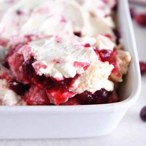 Heavenly Cranberry Orange Angel Food Cake Dessert - Mel's Kitchen Cafe