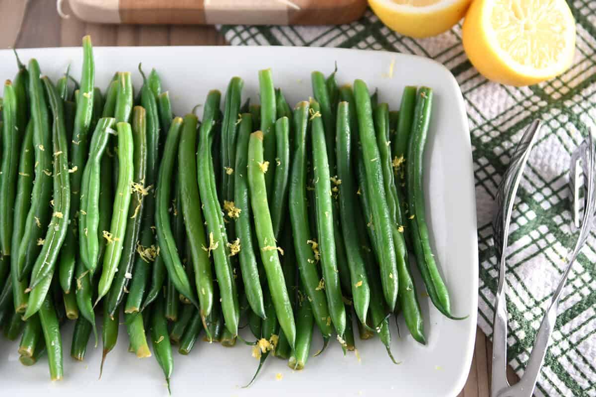 Lemon Garlic Skillet Green Beans - Mel's Kitchen Cafe