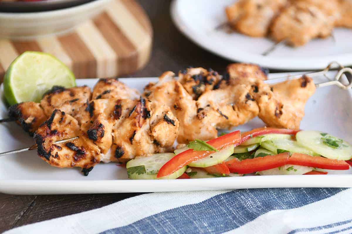 Almond Coconut Milk Chicken Satay | Mel's Kitchen Cafe