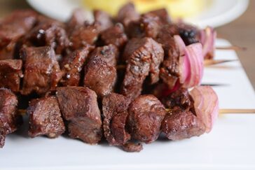 Balsamic Beef {or Chicken} Kebabs
