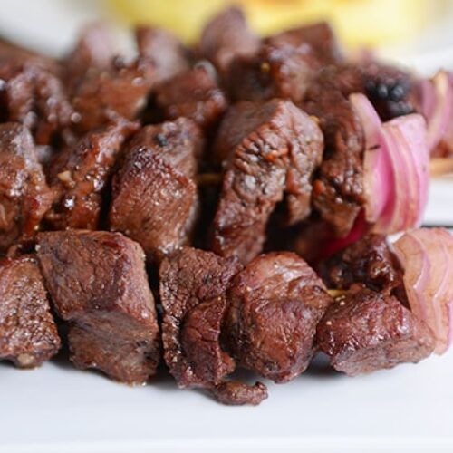Balsamic Beef {or Chicken} Kebabs
