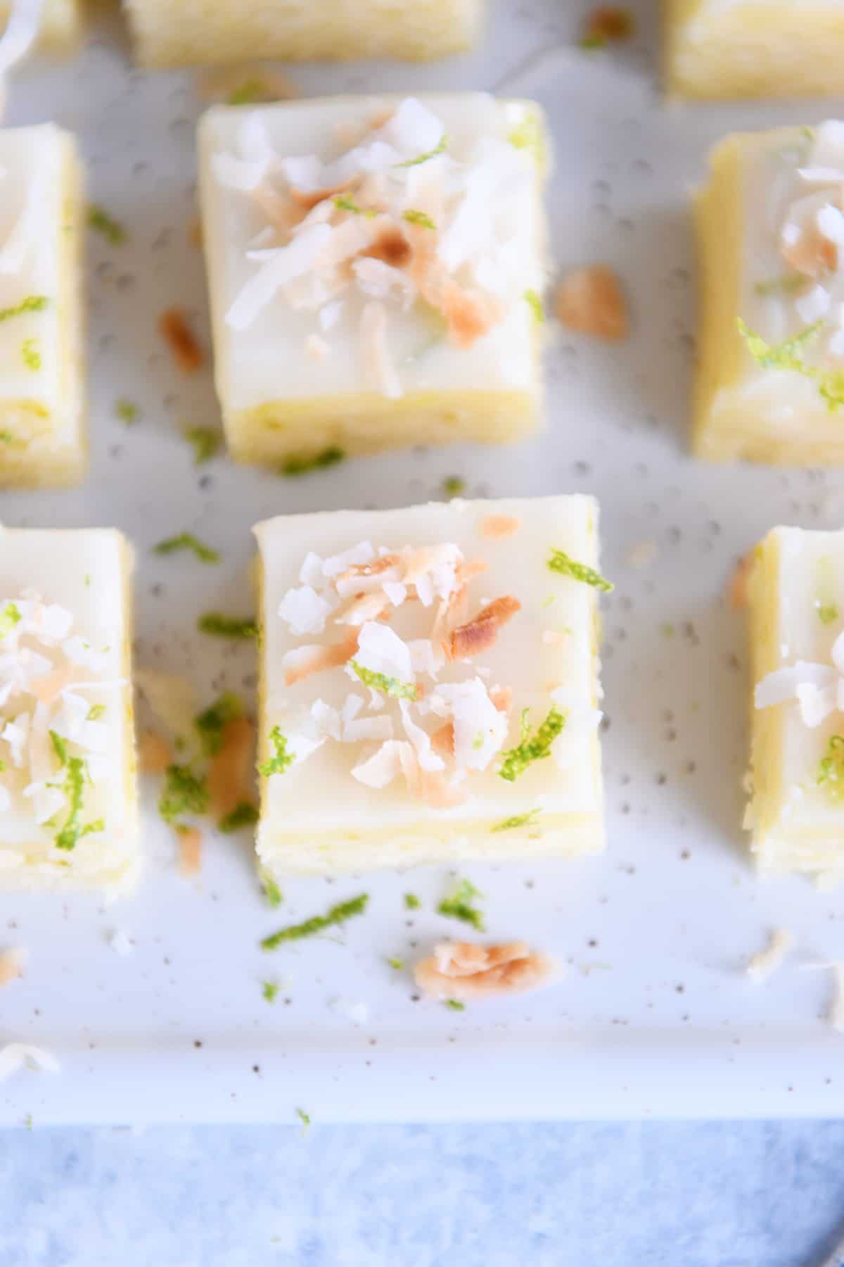 Little Toasted Coconut Lime Bars - Mel's Kitchen Cafe