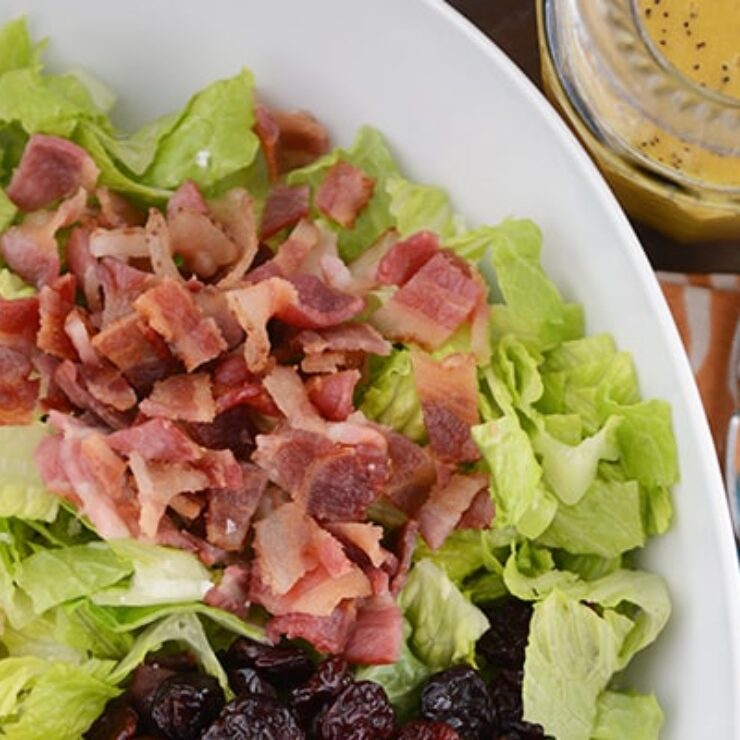 Amazing Romaine Salad with Light Poppy Seed Vinaigrette