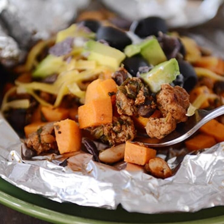 Foil Packet Sweet Potato Tacos