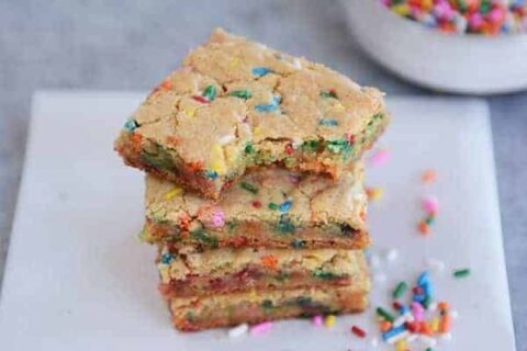 Quick and Easy Funfetti Shortbread Bites {Egg-free}