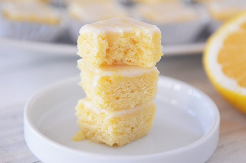 Lemony Lemon Brownie Bites