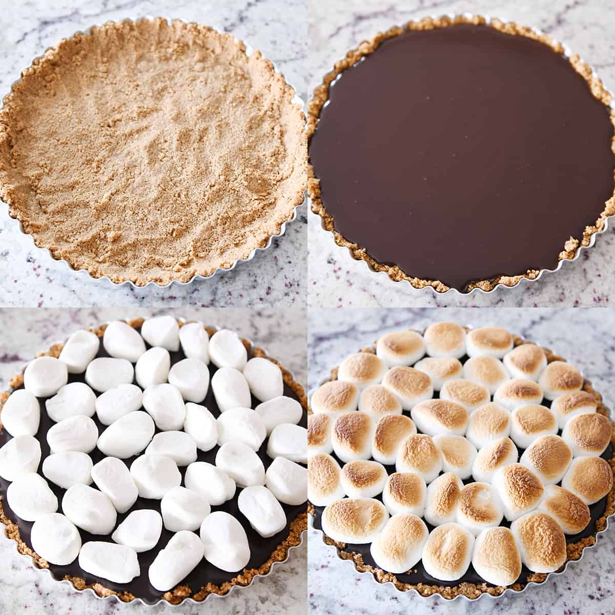 Super Easy S'Mores Chocolate Pie {or Tart} - Mel's Kitchen Cafe