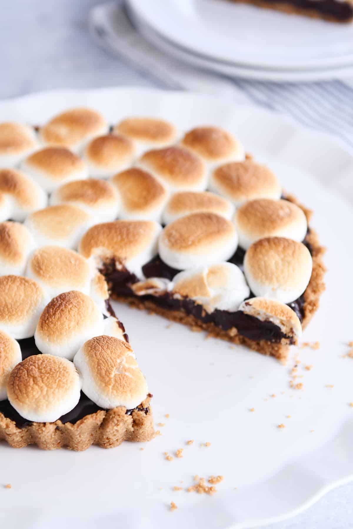 Super Easy S'Mores Chocolate Pie {or Tart} - Mel's Kitchen Cafe