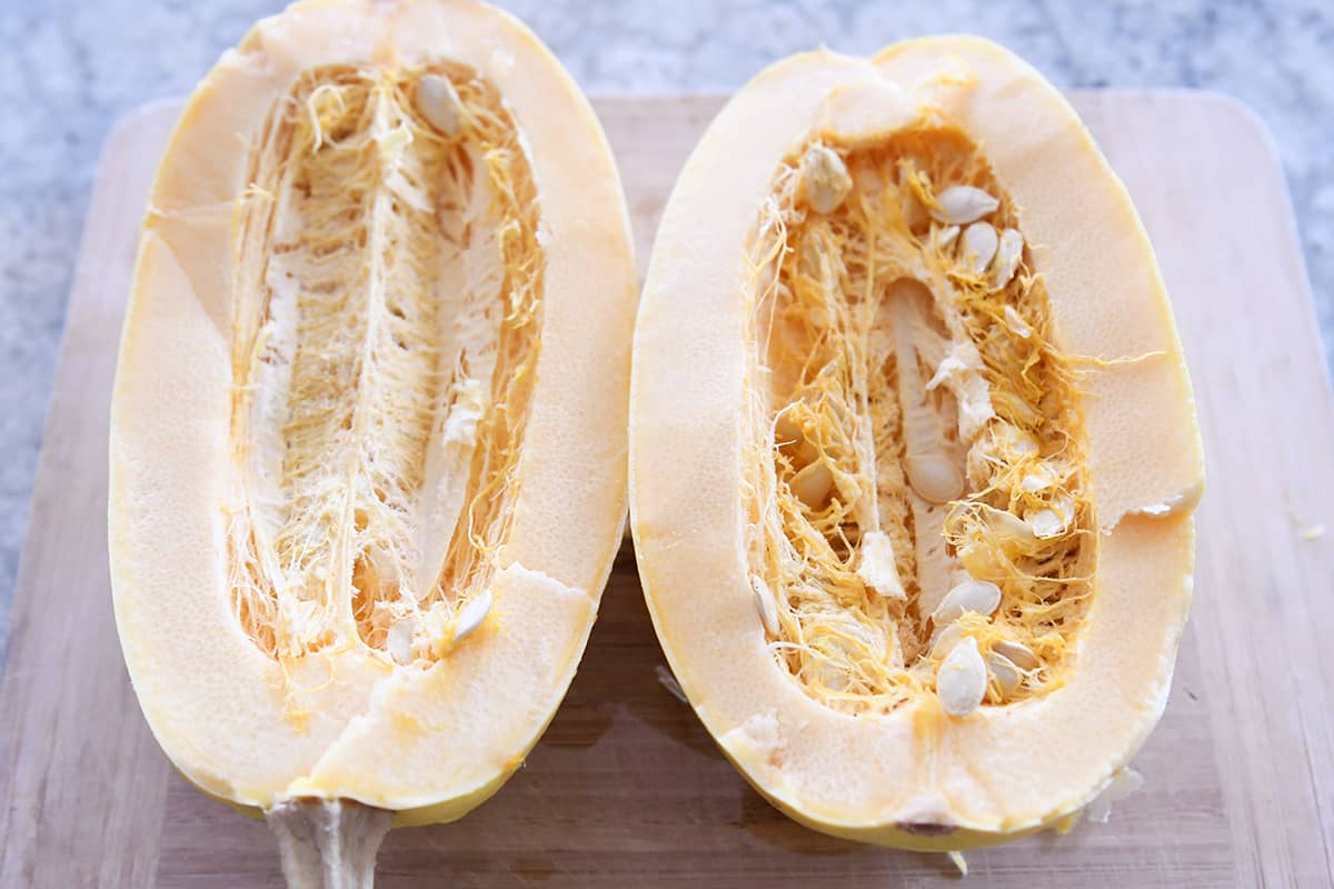 Weeknight Spaghetti Squash Spaghetti Bake - Mel's Kitchen Cafe