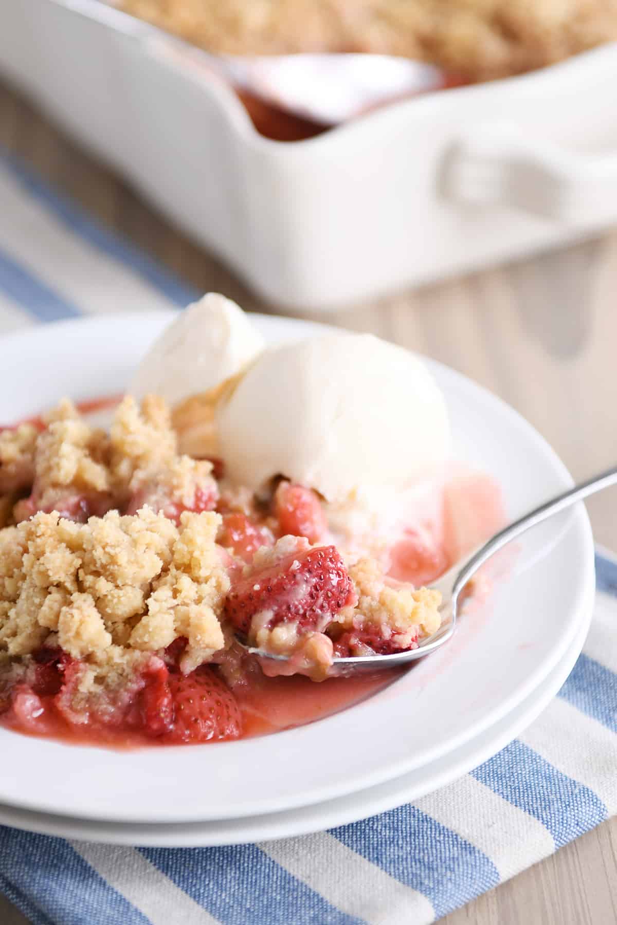 Strawberry Rhubarb Crumble Recipe | Mel's Kitchen Cafe