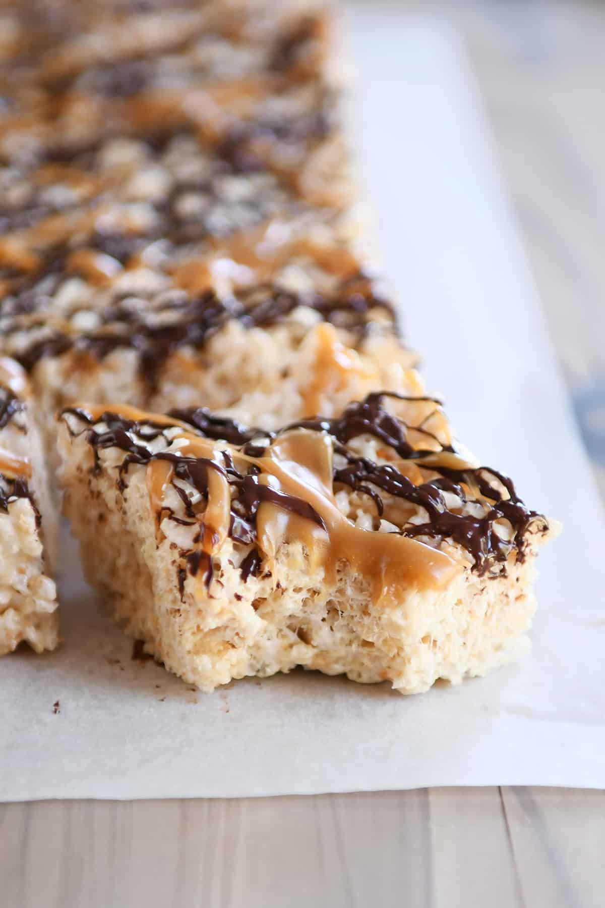 Toasted Coconut Caramel Rice Krispie Treats | Mel's Kitchen Cafe