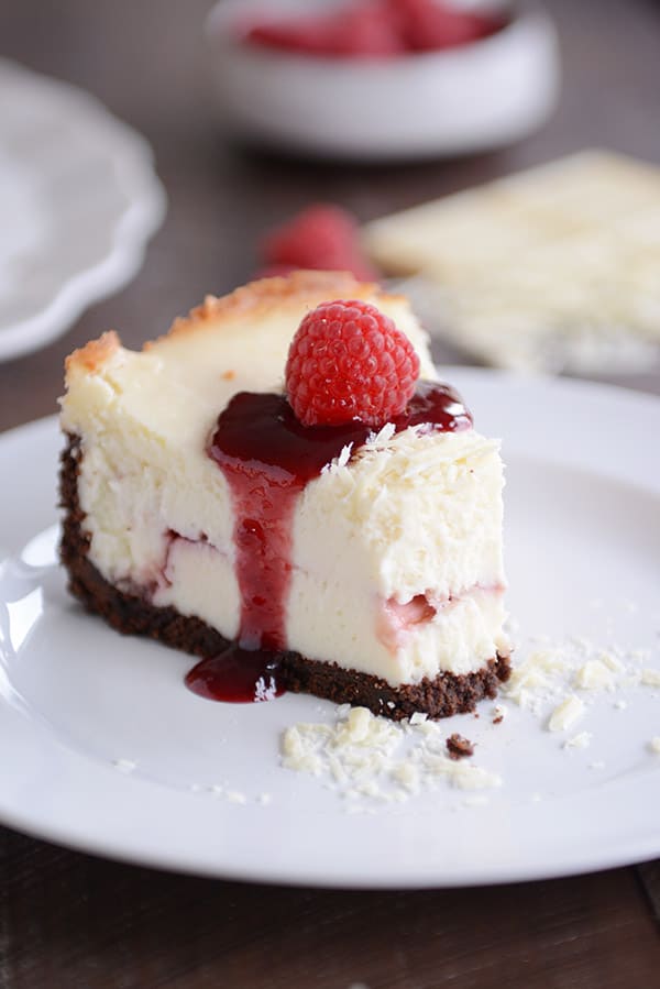 White Chocolate Raspberry Truffle Cheesecake | Mel's Kitchen Cafe