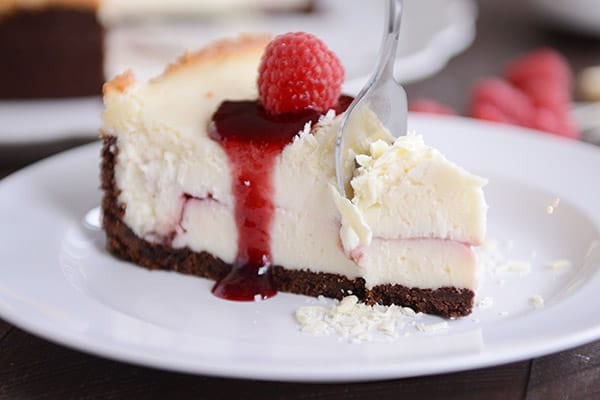 White Chocolate Raspberry Truffle Cheesecake | Mel's Kitchen Cafe